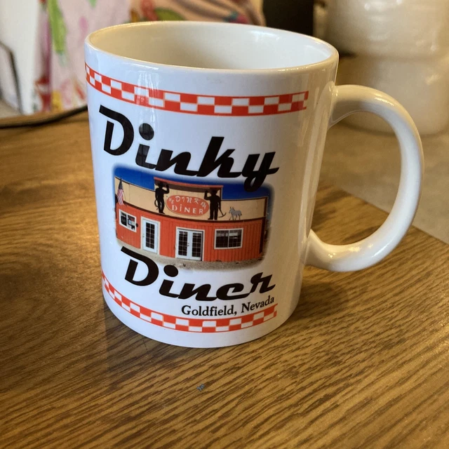 VINTAGE COFFEE CUP Dinky Diner, Goldfield Nevada 3-3/4" T $14.99 - PicClick