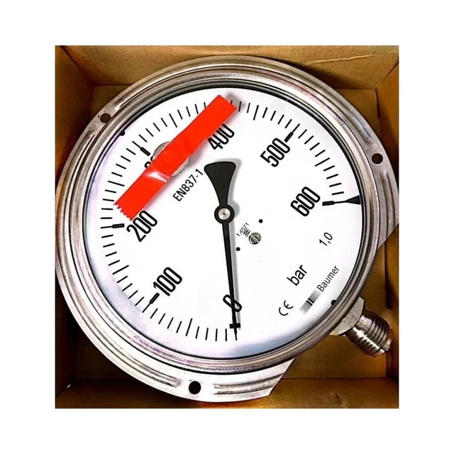 BAUMER MIX7 C30B39 Industrial Manometer G1/2 600 Bars Ø150 mm £154.39 ...