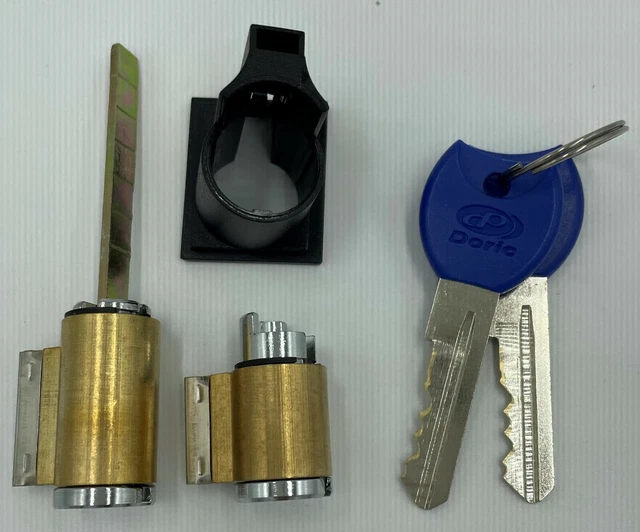 SLIDING GLASS DOOR lock key cylinder set Doric DS155 suits Doric locks ...