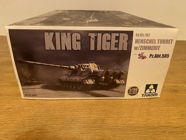 TAKOM KING TIGER Pz.Abt.505 WWII German Tank 1:35 Scale ModellBausatz ...