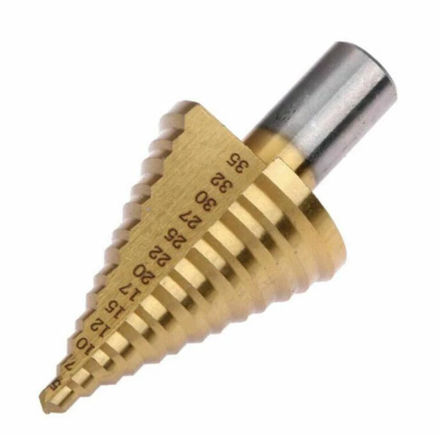 5-35MM TITANIUM 13 Step Spiral Groove Conical Cone Drill HSS Bit Set ...