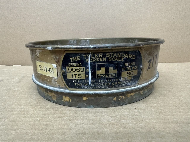 VINTAGE THE WS Tyler Standard Screen Scale Scientific Testing Brass ...