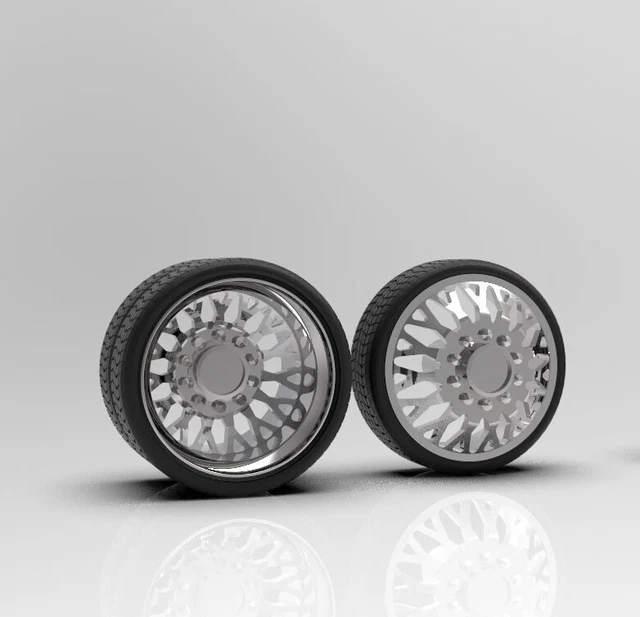 1:18 “EVO” 26 Inch Dually Truck Wheels With “low Profile” Tire Setup ...