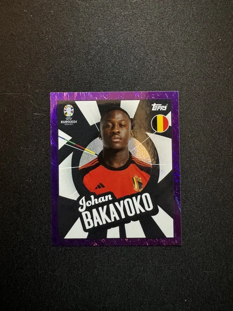 TOPPS EURO 2024 sticker Johan Bakayoko PURPLE-LILA PARALLEL EUR 1,00 ...