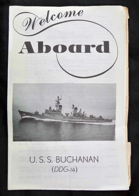 1962 US NAVY "Welcome Aboard" Ships Launch Invitation To The Uss ...