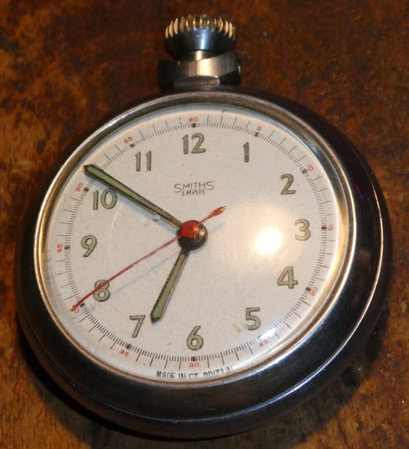 ANTIQUE SMITHS EMPIRE pocket watch with second hand, GWO £9.99 ...