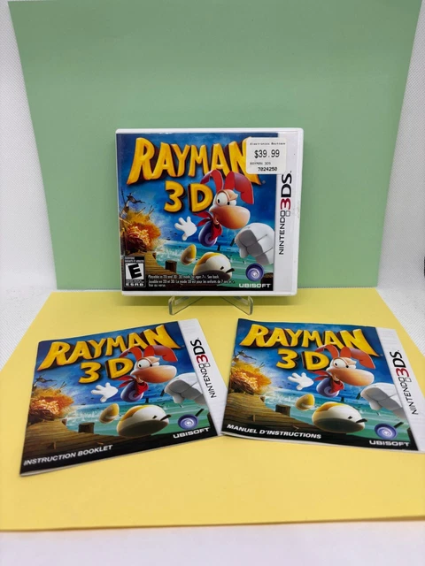 RAYMAN 3D NINTENDO 3DS 2011 NO GAME Case And Manual Only NO GAME $10.00 ...