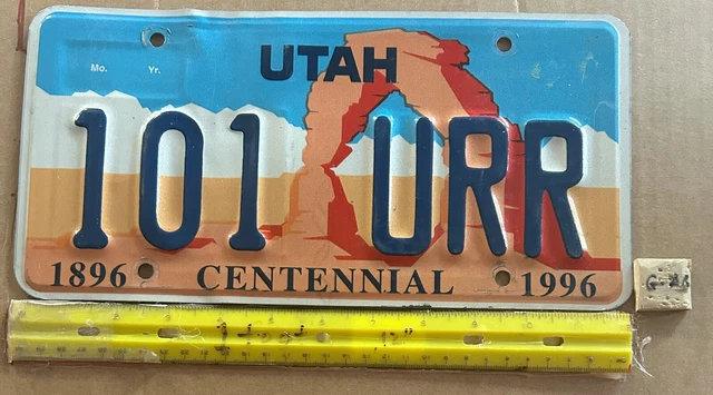 *LICENSE PLATE, UTAH, Life Elevated, Arches, Centennial, 101 URR $24.43 ...