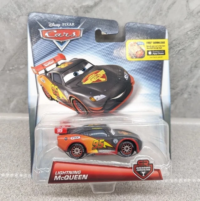 DISNEY PIXAR CARS Lightning McQueen Carbon Racers Mattel 1:55 Scale ...