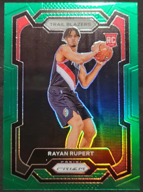 RAYAN RUPERT 2023-2024 Panini Prizm Verde Prizm Rc #140 Trail Blazers ...