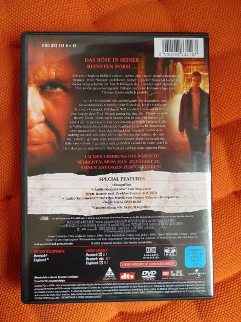 ROTER DRACHE DVD Thriller Anthony Hopkins Edward Norton Ralph Fiennes ...