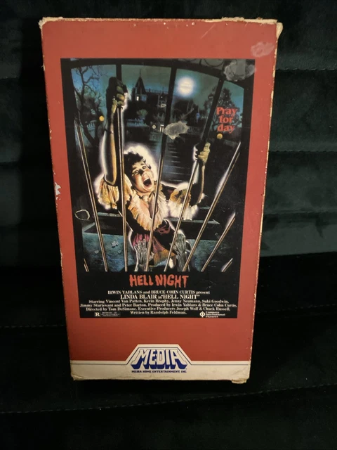HELL NIGHT VHS Media Video 80'S Horror Linda Blair College Fraternity ...