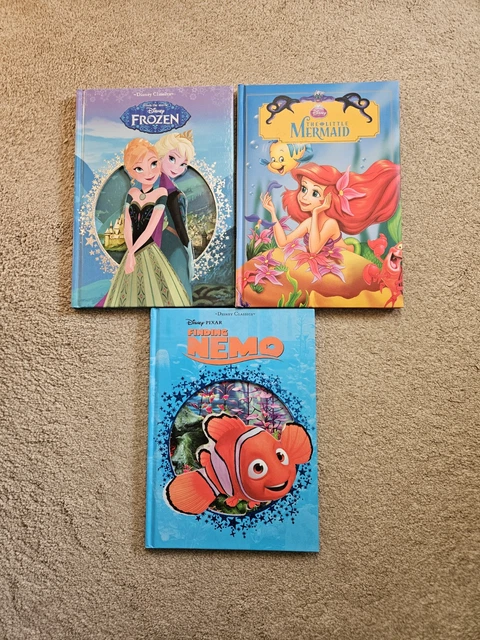 BOOKS BUNDLE DISNEY, 3 Hardback Books, Finding Nemo, Frozen, The Little ...