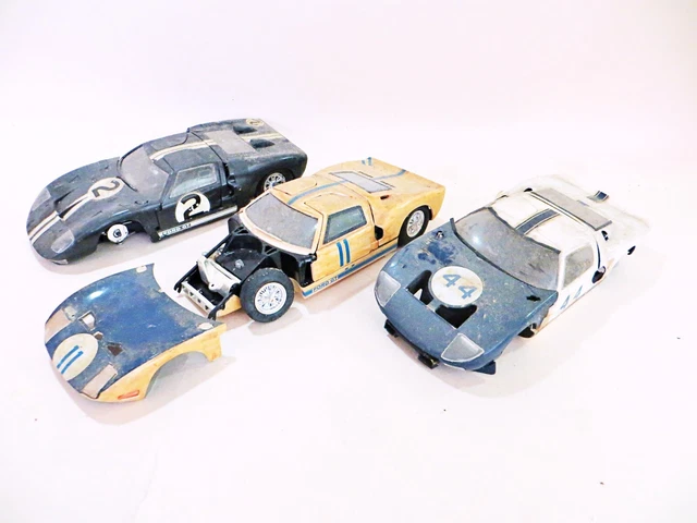 3X FORD GT40 MODEL KITS. 1:24? BUILT. SPARES/REPAIR/SUIT DIORAMA. BARN ...