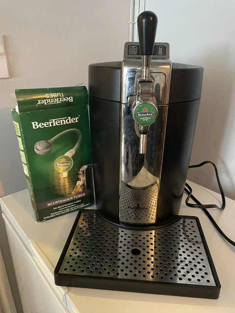 KRUPS HEINEKEN Mini Tap System Keg Cooling Kegerator W/ 6 Beertender ...
