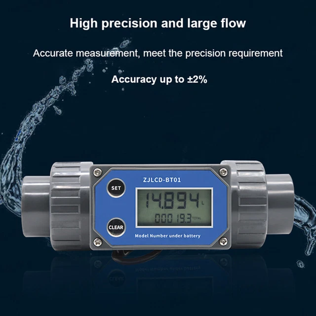 TURBINE DIGITAL DIESEL Water Fuel Flow Meter Oval Gear Flow Gauge 1/1.2 ...