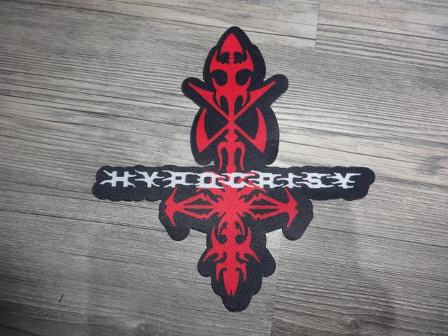HYPOCRISY DEATH METAL Shape Laser Cut Patch Benediction Carcass Demigod ...