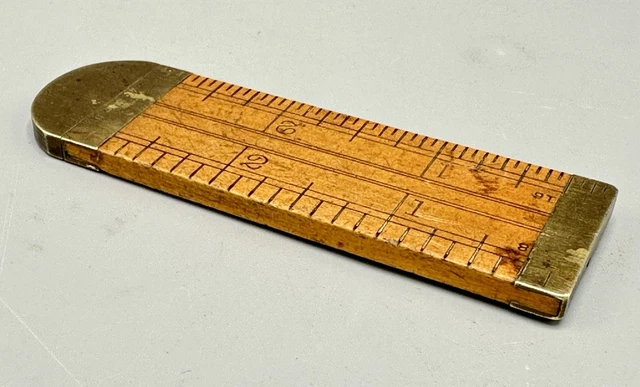 ANTIQUE RABONE & Sons Boxwood Rope Wire Rule Measure Caliper 3'' Gauge ...