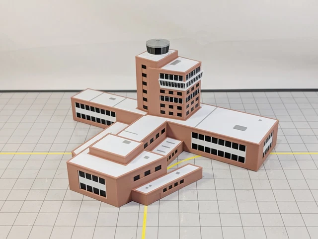 HEATHROW AIRPORT OLD ATC Air Traffic Control Tower 1:400 Scale Building ...