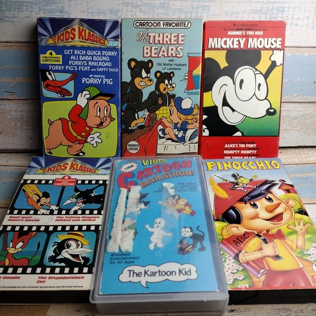 LOT OF 3 Cartoon Classics VHS Tapes Casper, Felix the Cat & Popeye (I-1 ...