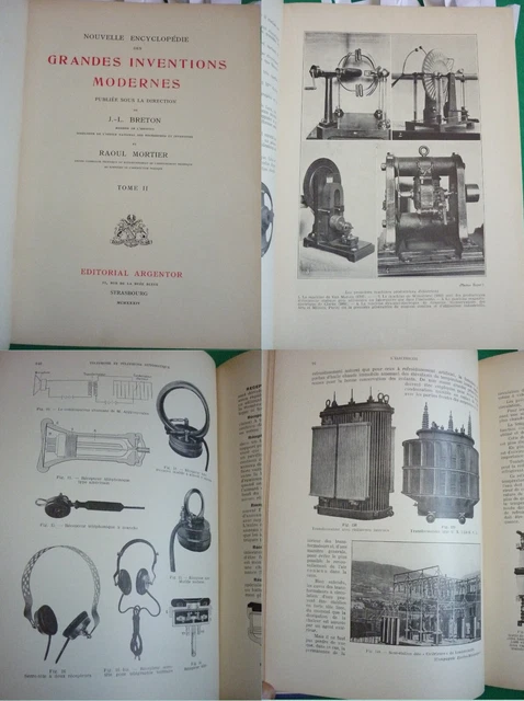 ENCYCLOPÉDIE DES GRANDES inventions modernes, 1934, planches, port ...