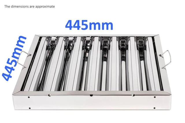 RESTAURANT KITCHEN EXTRACTOR Hood Canopy Spare Baffle Grease Filter 18 ...