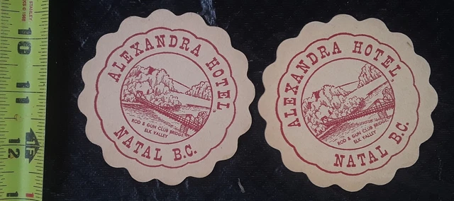 VINTAGE PAIR ALEXANDRA Hotel Natal BC Rod & Gun Club Bridge Drink ...