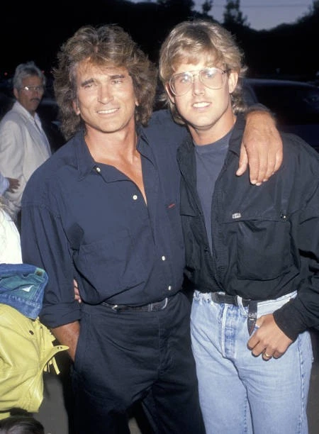 MICHAEL LANDON AND son Michael Landon, Jr. Attend the Third - 1989 Old ...