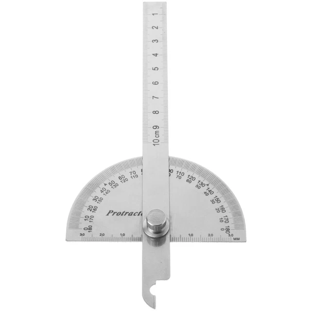 METAL PROTRACTOR ANGLE Measuring Tool Drawing Protractors Goniometer ...