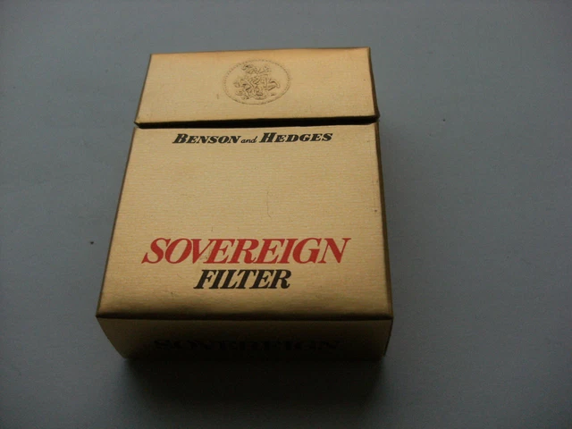VINTAGE EMPTY CIGARETTE Packet - Benson & Hedges B&H Sovereign Vending ...