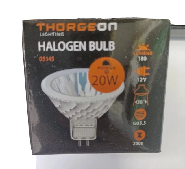 LAMPADA ALOGENA DICROICA Thorgeon 12V 20W (Attacco Bispina Gu5.3) EUR 3,00 - PicClick IT