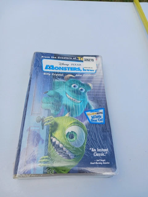 MONSTERS INC. MOVIE Disney Pixar Blue VHS 2002 Clam Shell Brand New ...