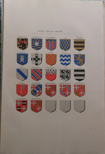 GRAVURE GALERIE HISTORIQUE De Versailles Armoiries EUR 25,00 - PicClick FR