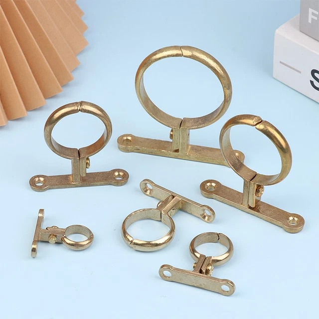 FIT 15 22 28 35 42 54MM OD Brass Pipe Clip Wall Mounted Pipe Support ...