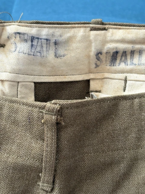 VINTAGE WW2 US Army Wool Field Trouser Pants OD Serge Military 1943 30 ...