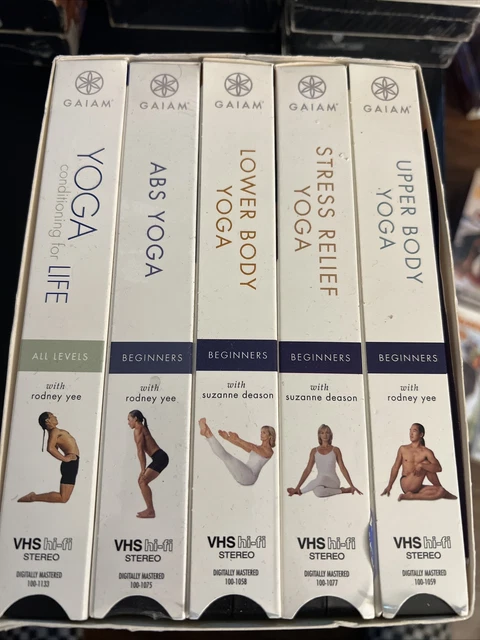 GAIAM LIVING YOGA 5 VHS Collection Rodney Yee + Suzanne Deason Upper ...