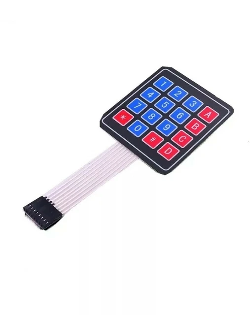 16 KEY MEMBRANE Switch Keypad Keyboard 4 x 4 Matrix Array Arduino ...