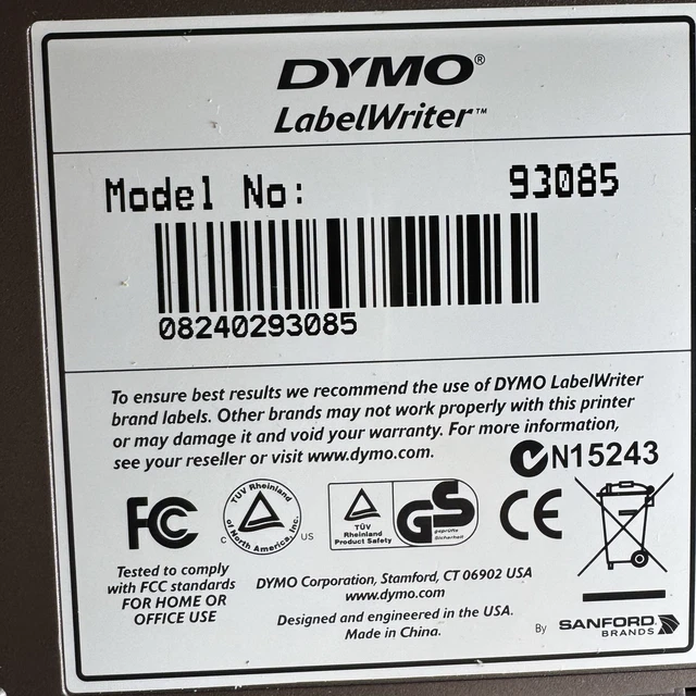 DYMO LABELWRITER TWIN Turbo Label Printer 93085 With Power Supply $69. ...