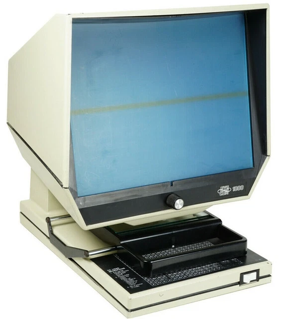 VINTAGE EYECOM 1000 Microfiche Reader Desk Top Model for parts or not ...