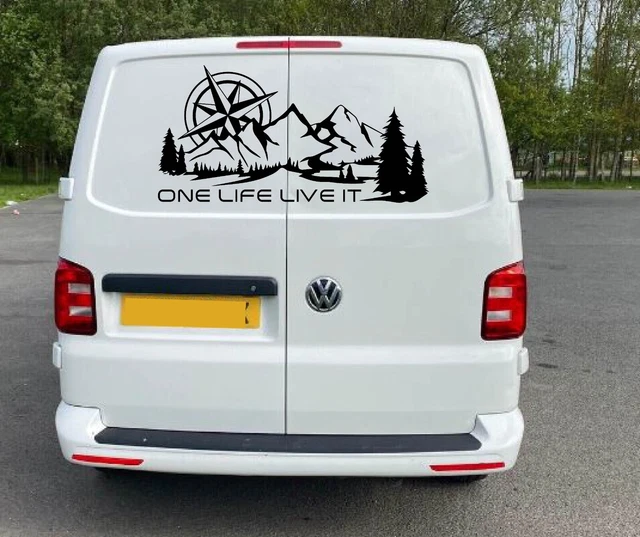 VW TRANSPORTER T4 T5 T6 Volkswagen Graphics Mountain Rear Door Camper £ ...