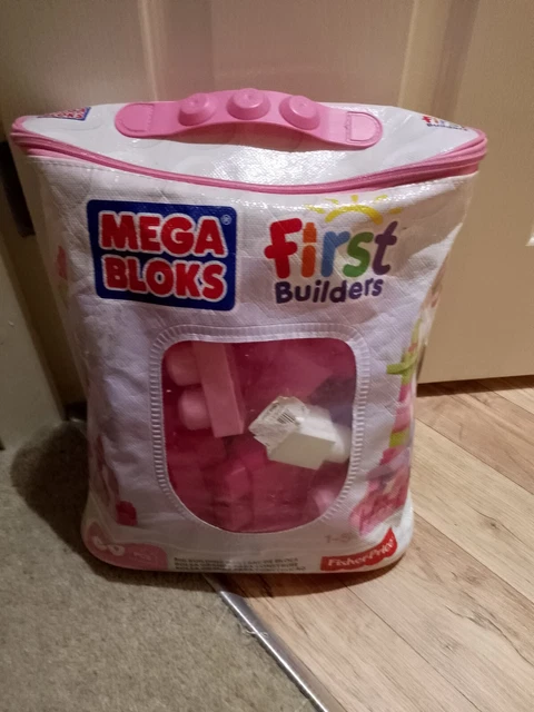 MATTEL MEGA BLOKS First Builders Big Building Pink Bag - Toy Blocks ...