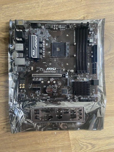 MSI B450M PRO-VDH Max AMD AM4 Micro ATX Motherboard w/ IO Shield £49.60 ...
