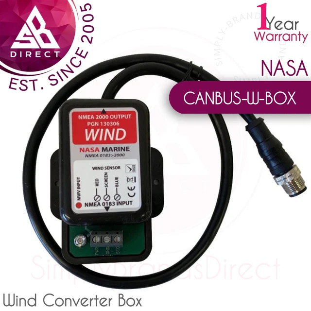 NASA MARINE NMEA 0183 to nmea 2000 Wind Converter BOX│CANBUS-W-BOX│For ...