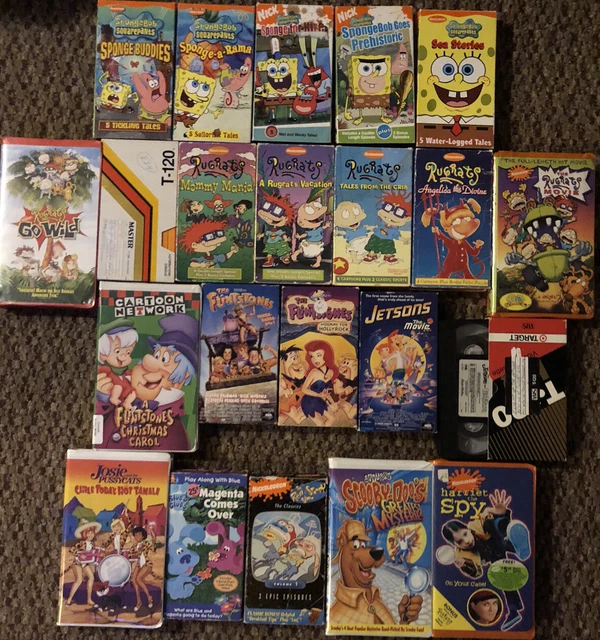 NICKELODEON & CARTOON Network Vhs Lot Rugrats, Sponge Bob, Flinstones ...