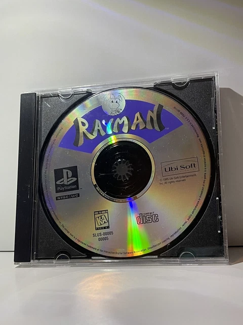 RAYMAN (PLAYSTATION 1 PS1, 1995) SOLO DISCO & custodia NO ARTWORK ...
