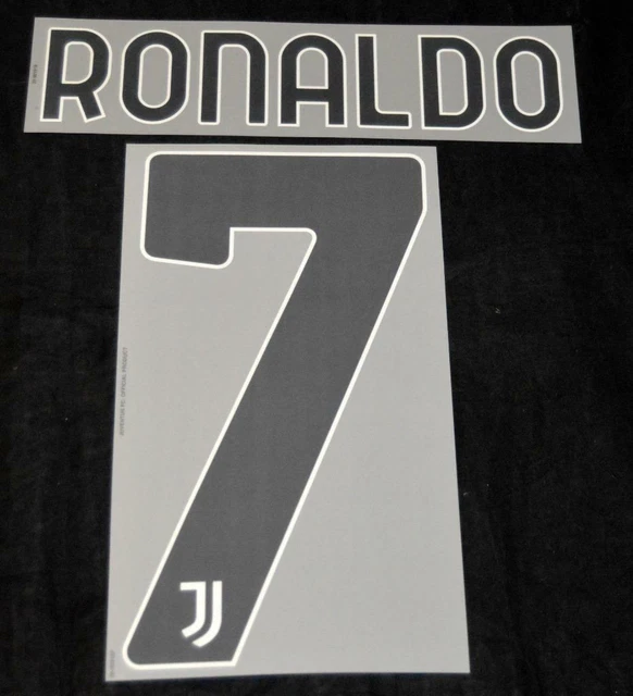 OFFICIAL JUVENTUS RONALDO 7 Football Shirt Name/Number Set Home 2020/21 ...
