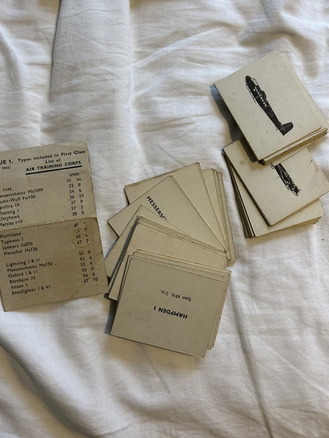 WW2 RAF ATC Aircraft ID Cards - 1944 - Complete Set £24.00 - PicClick UK