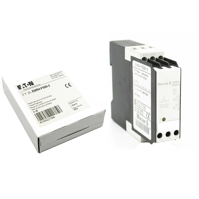 NEW IN BOX EATON MOELLER EMR4-F500-2 Phase Sequence Monitoring Relay ...