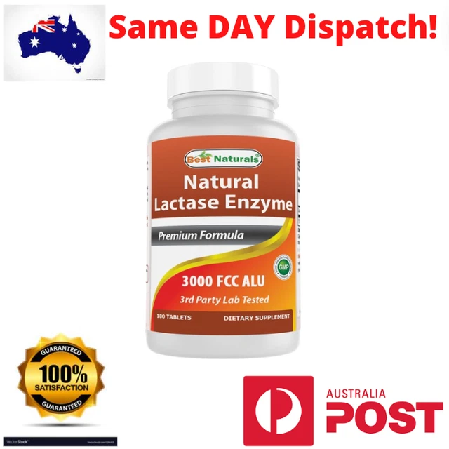 BEST NATURALS FAST Acting Lactase Enzyme Tablet, 3000 Fcc Alu, 180 ...