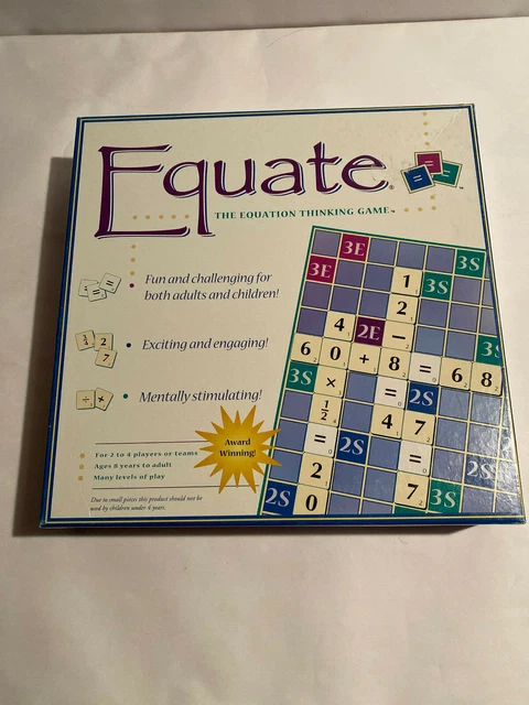 EQUATE THE EQUATION Thinking Board Game Educators Home Schoolers Learn ...